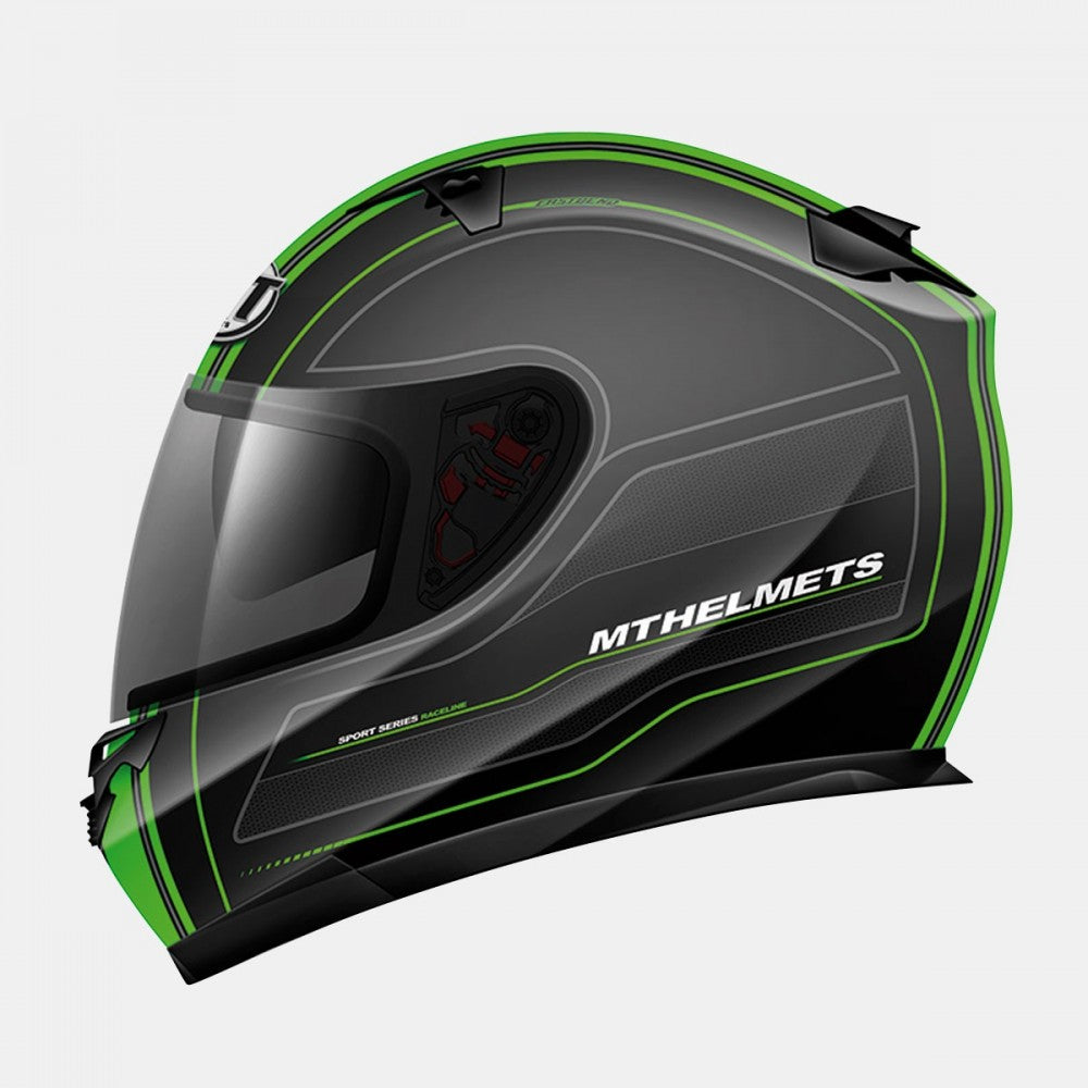 Casco Black Flúor Green Blade SV MT Helmets . – Motos Arribas